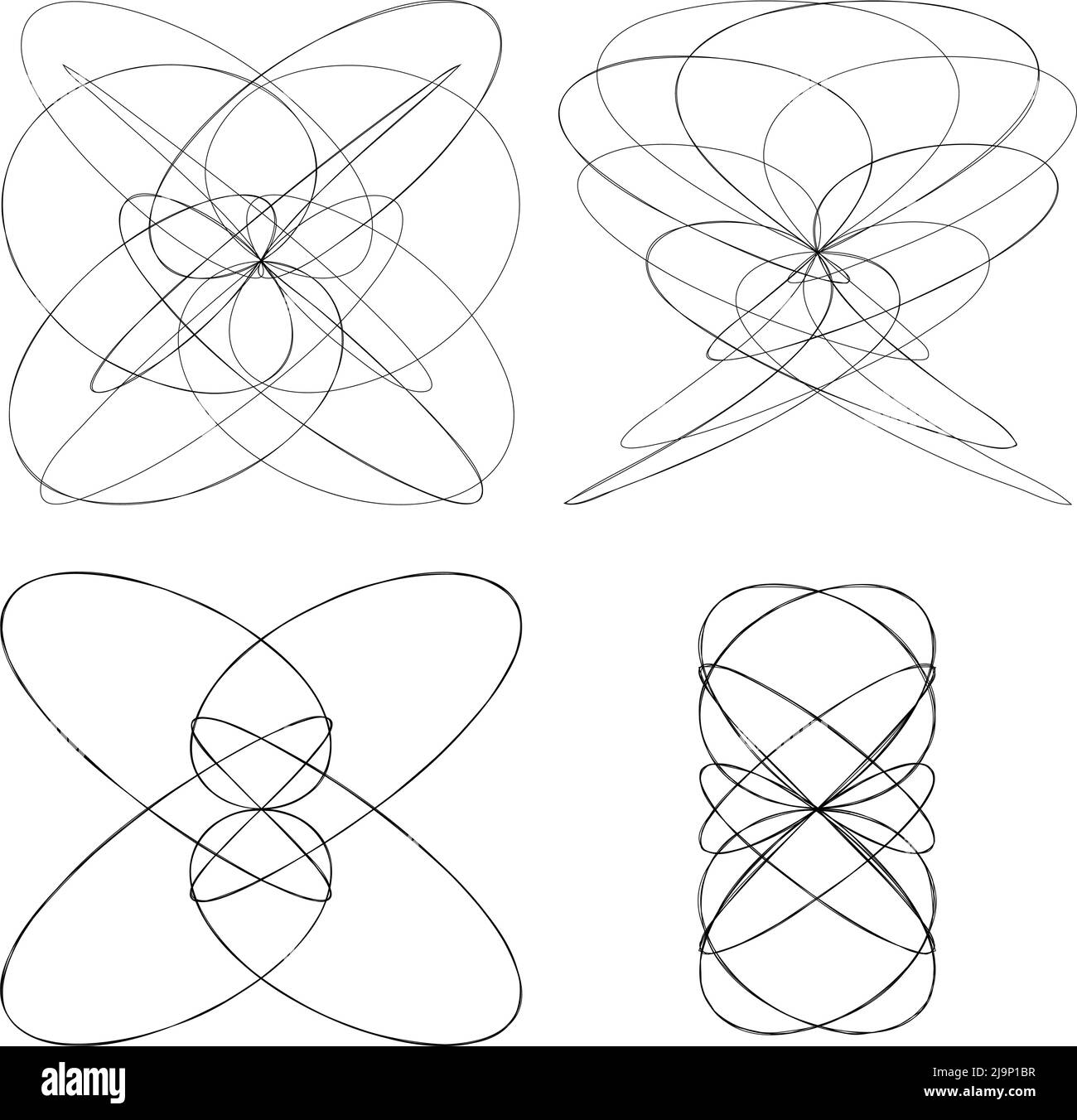 Abstract line drawing, line art formation, structure . Stock vector ...