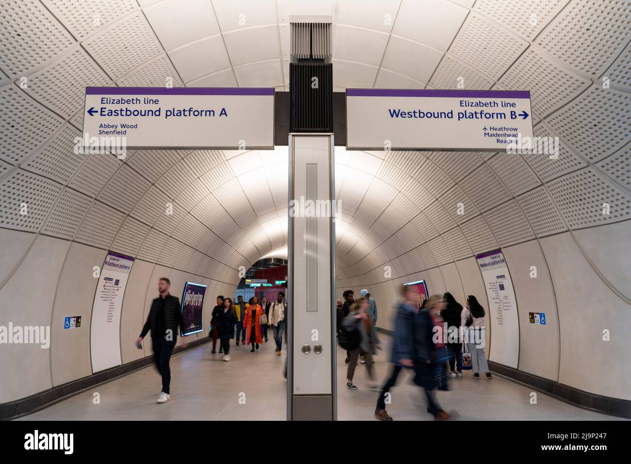 Launch Of Elizabeth Line In London Passengers travel along with the ...