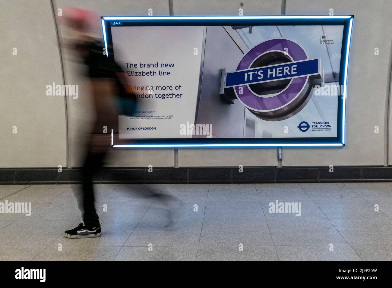 Launch Of Elizabeth Line In London Passengers travel along with the ...