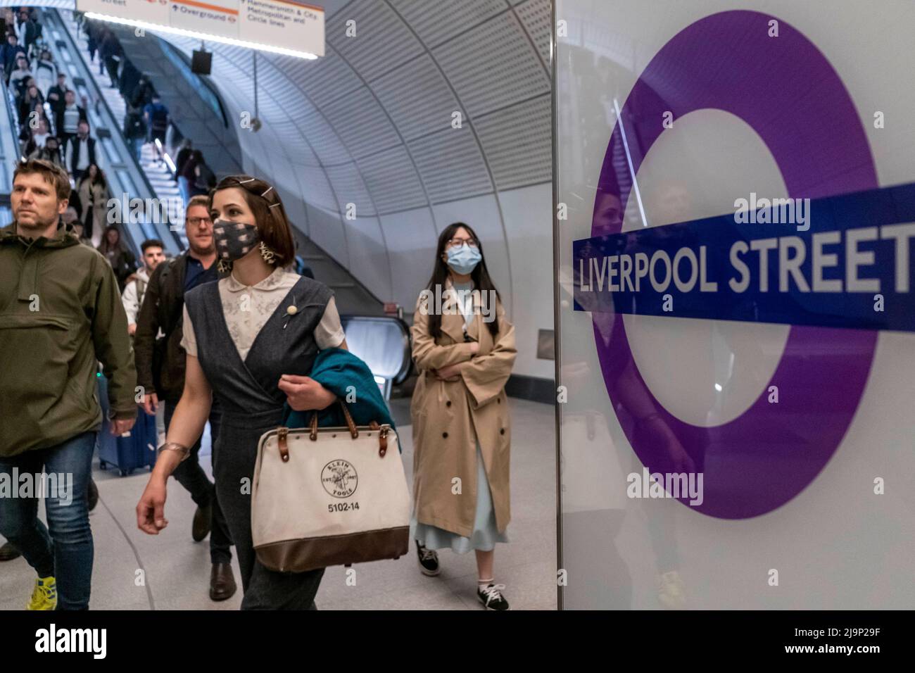 Launch Of Elizabeth Line In London Passengers travel along with the ...