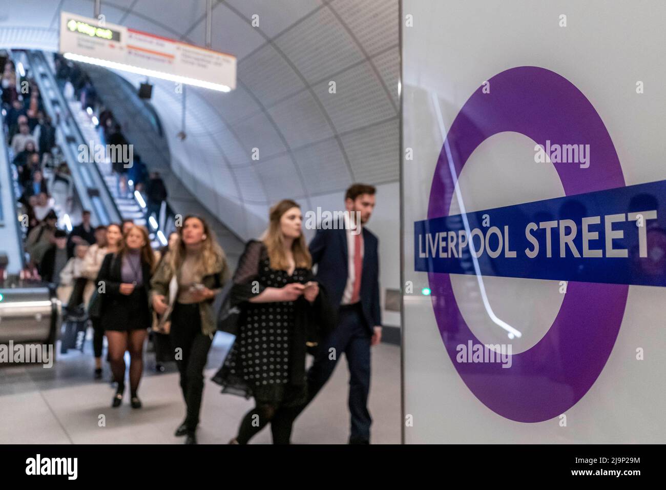 Launch Of Elizabeth Line In London Passengers travel along with the ...