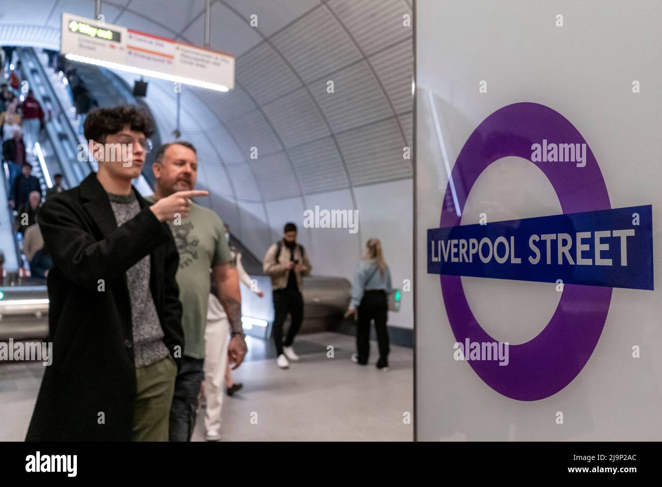 Launch Of Elizabeth Line In London Passengers travel along with the ...