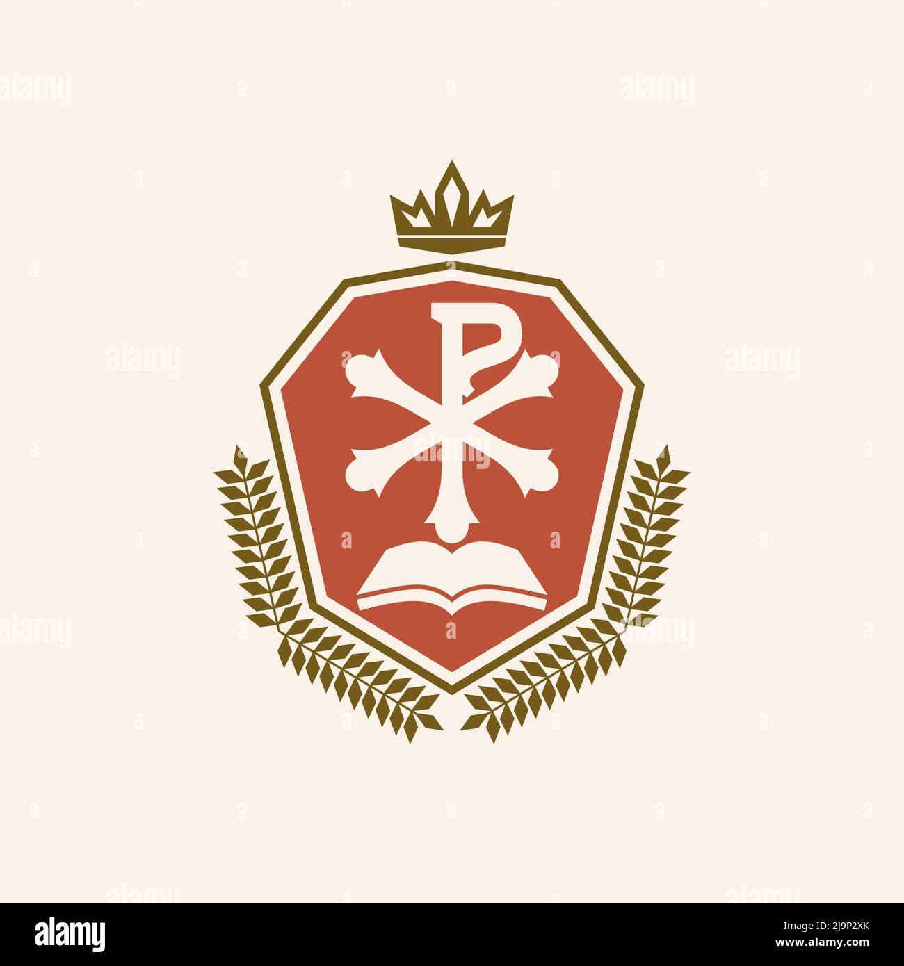 Christian illustration. The sign of Christ and an open bible Stock ...