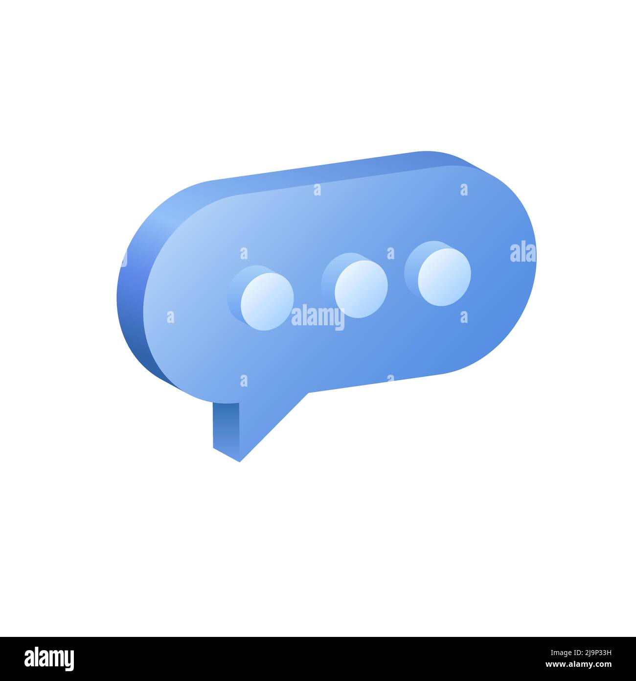 Message, Comment or Speech Bubble. Blue Isolated Item. Vector ...