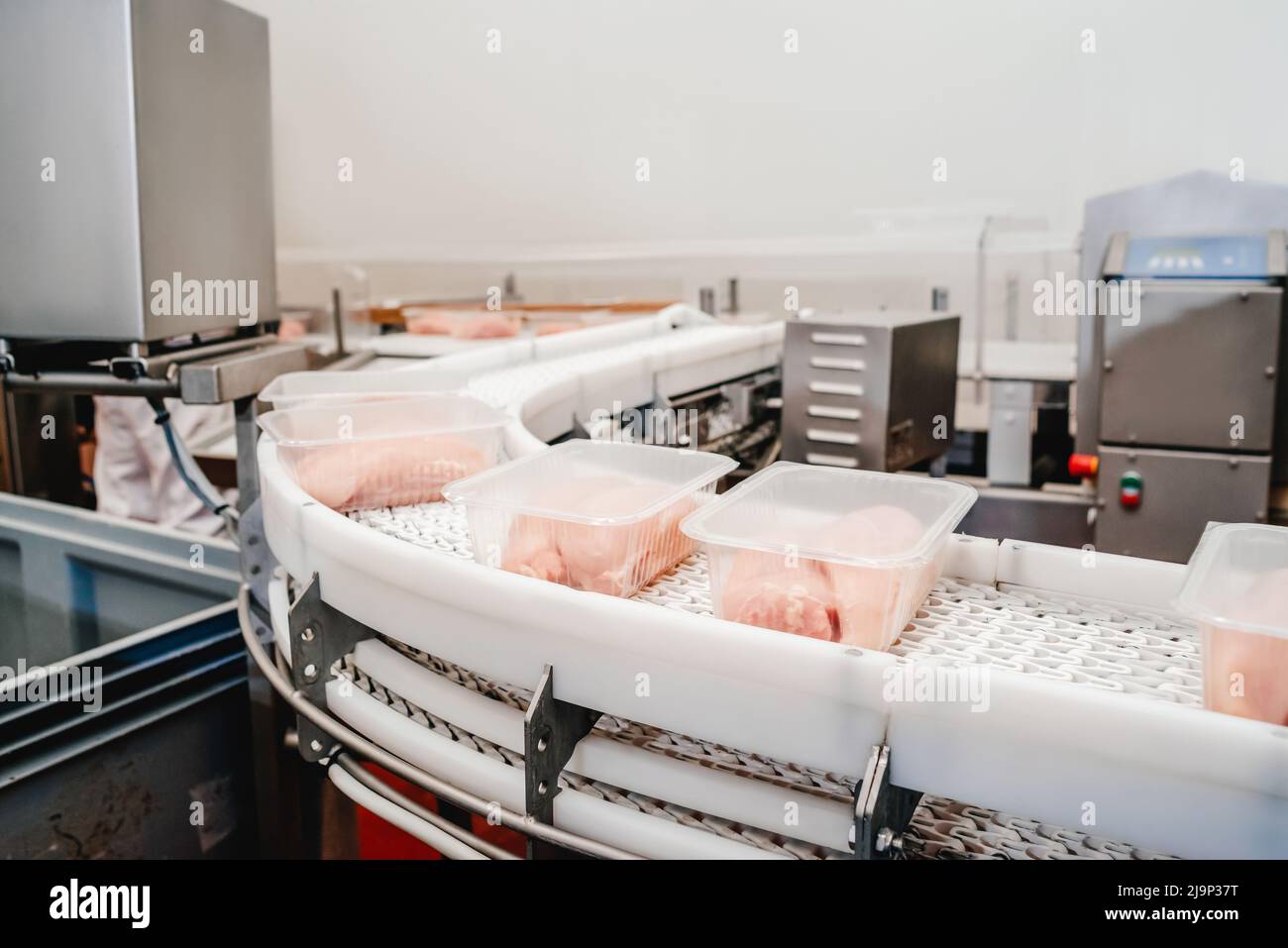 Modern poultry processing plant.A modern plant.Factory production food ...