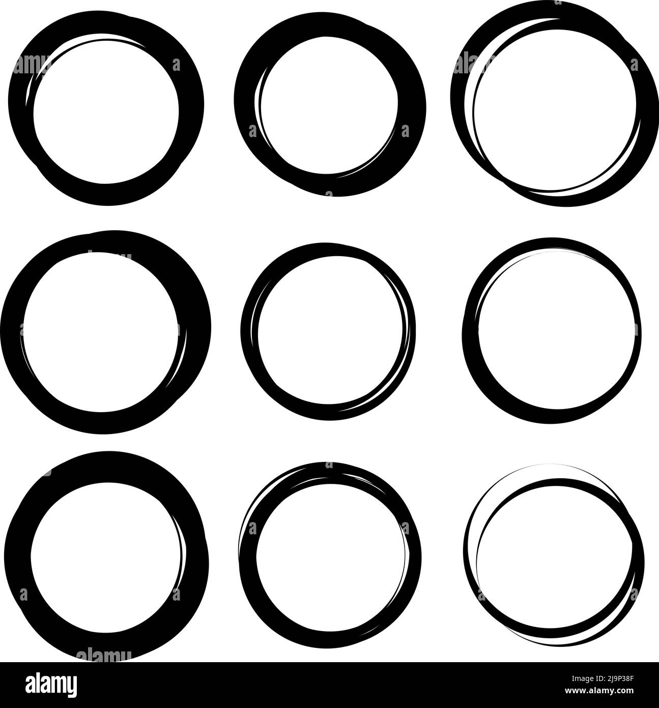 Random circles, rings circular element. Stock vector illustration, clip ...