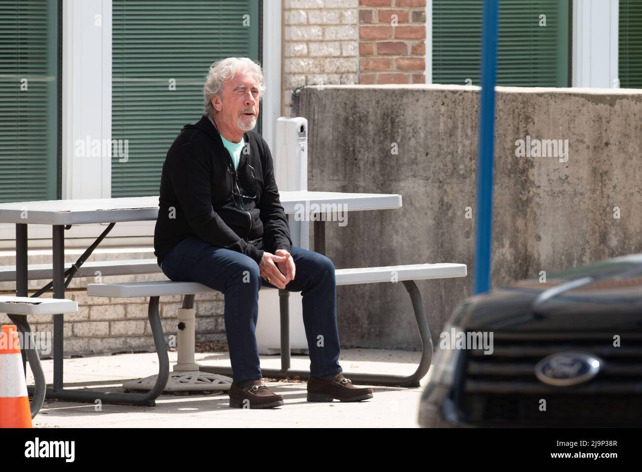 Celebrity therapist Beechy Colclough, 73, sits outside at the Fairfax ...