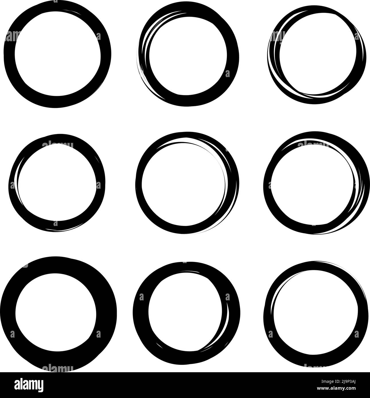Random circles, rings circular element. Stock vector illustration, clip ...