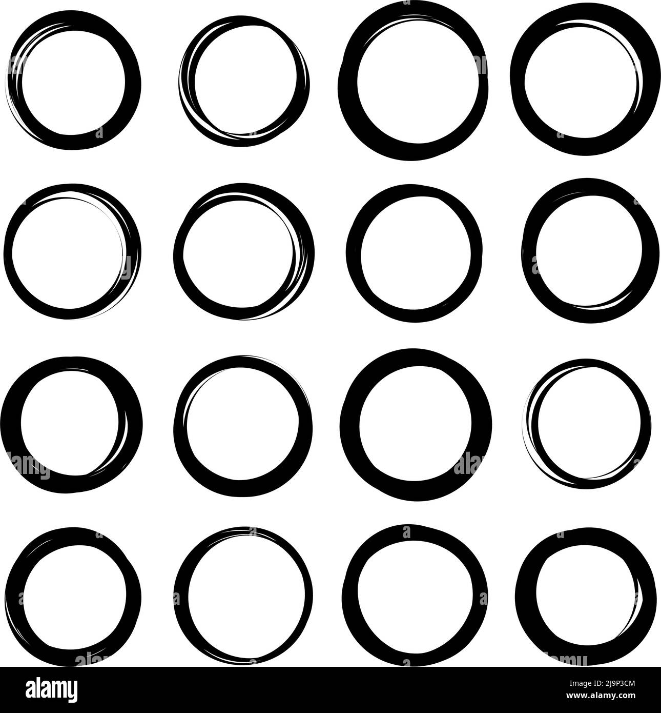 Random circles, rings circular element. Stock vector illustration, clip ...