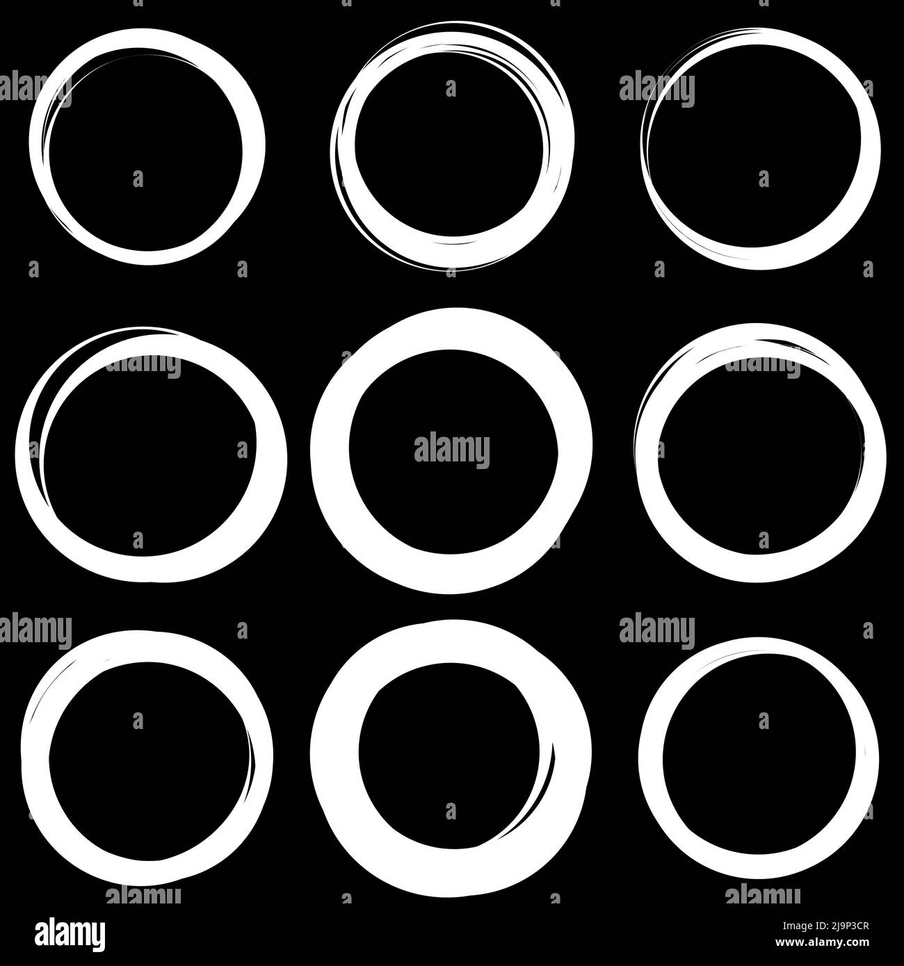 Random circles, rings circular element. Stock vector illustration, clip ...