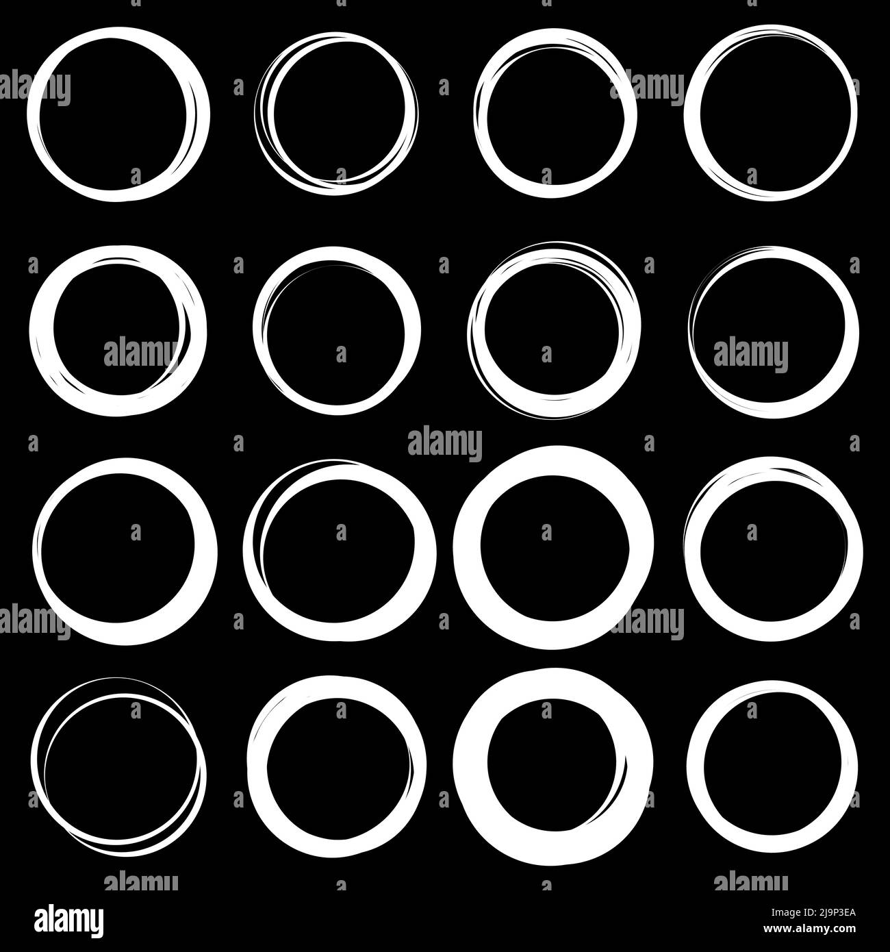 Random circles, rings circular element. Stock vector illustration, clip ...
