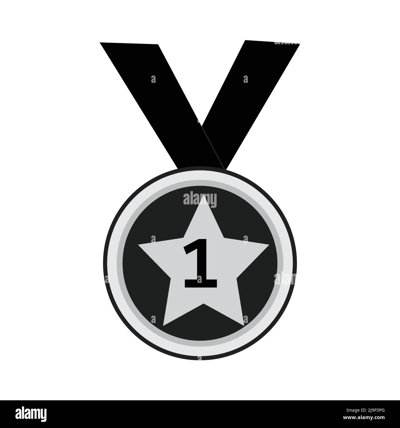 Vector gold medal on Black and White Stock Photos & Images - Alamy