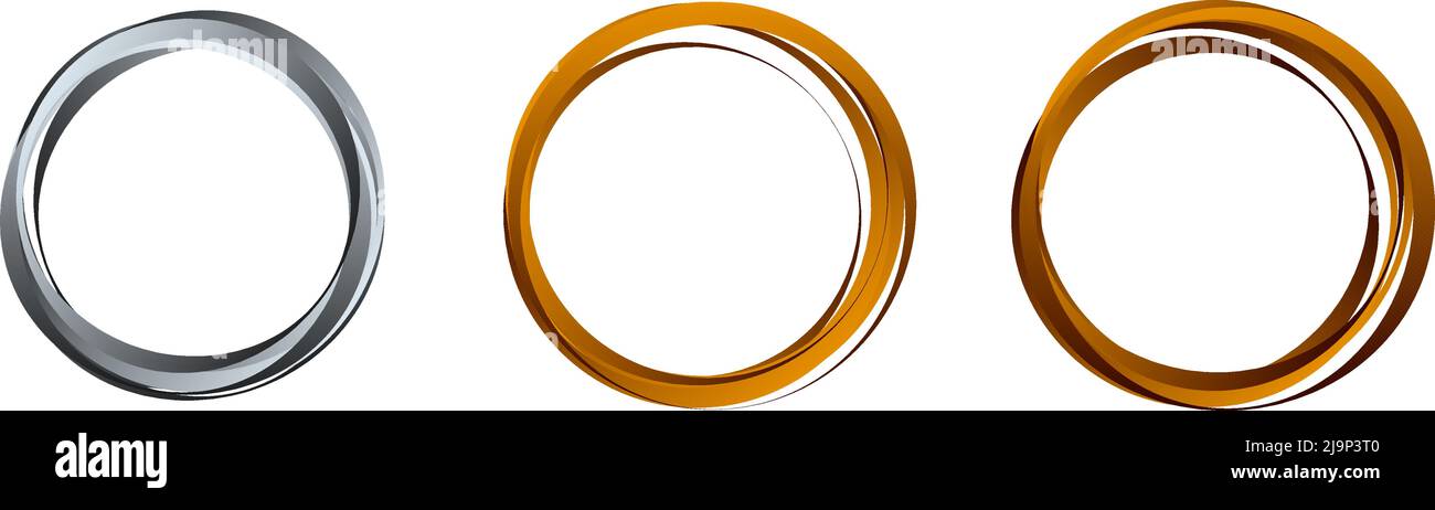 Random circles, rings circular element. Stock vector illustration, clip ...