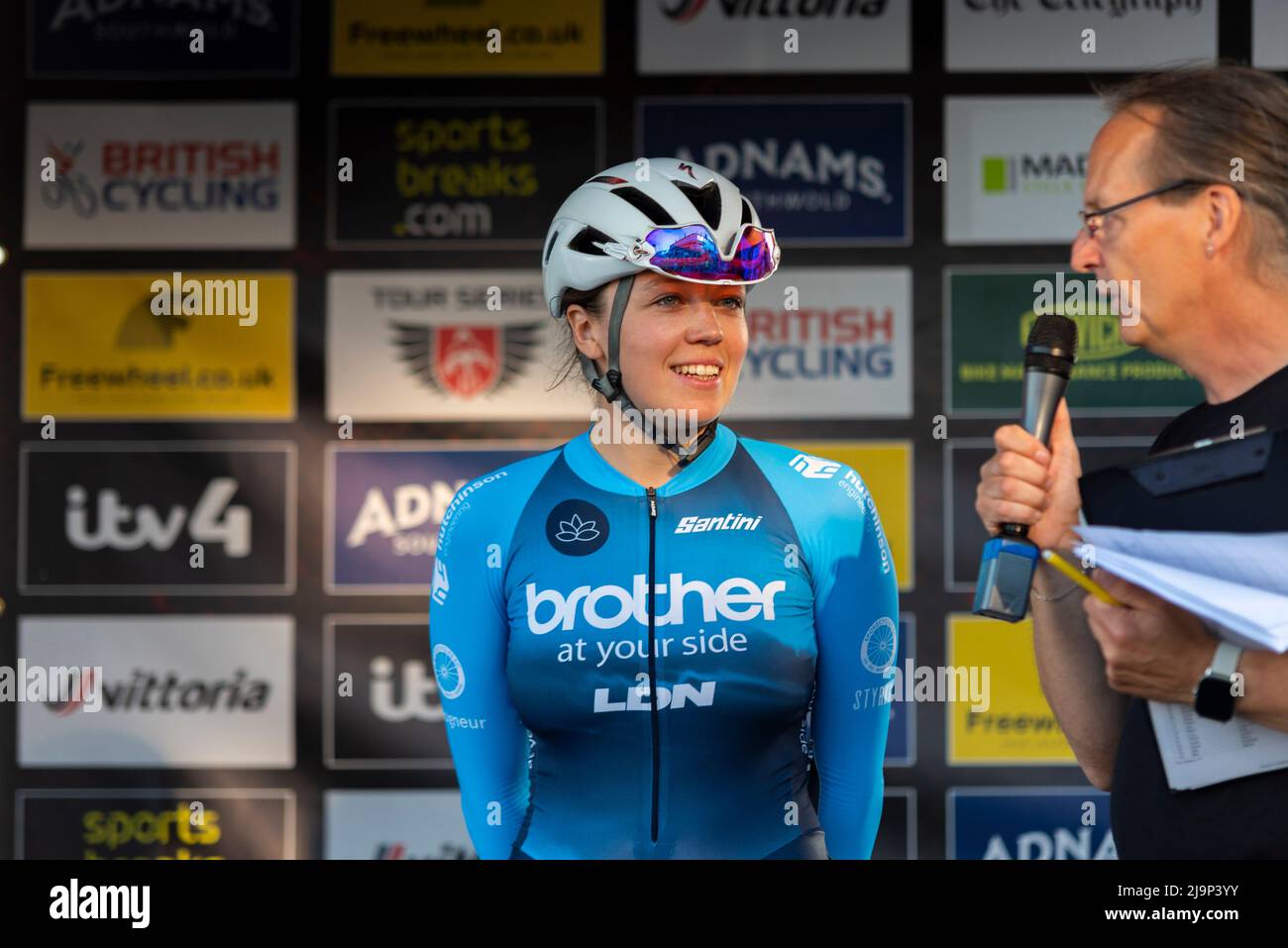 Amy Marks of Team LDN Brother UK on podium in the Sportsbreaks Tour ...