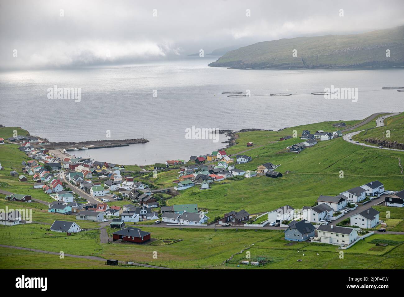 View of Porkeri village, Suduroy Island, Faroe Islands Stock Photo - Alamy