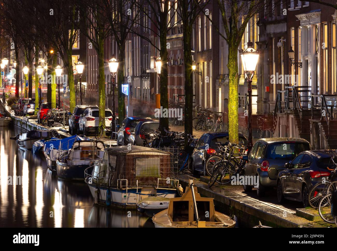 A picturesque view of the city embankment and facades of medieval fairy ...