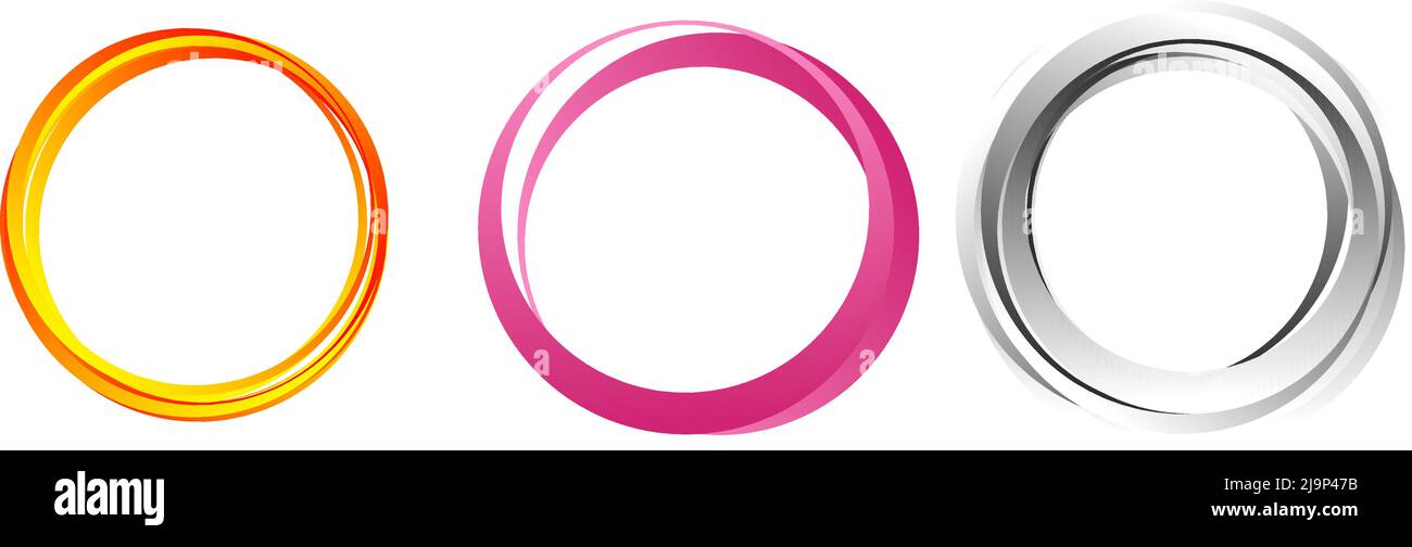 Random circles, rings circular element. Stock vector illustration, clip ...