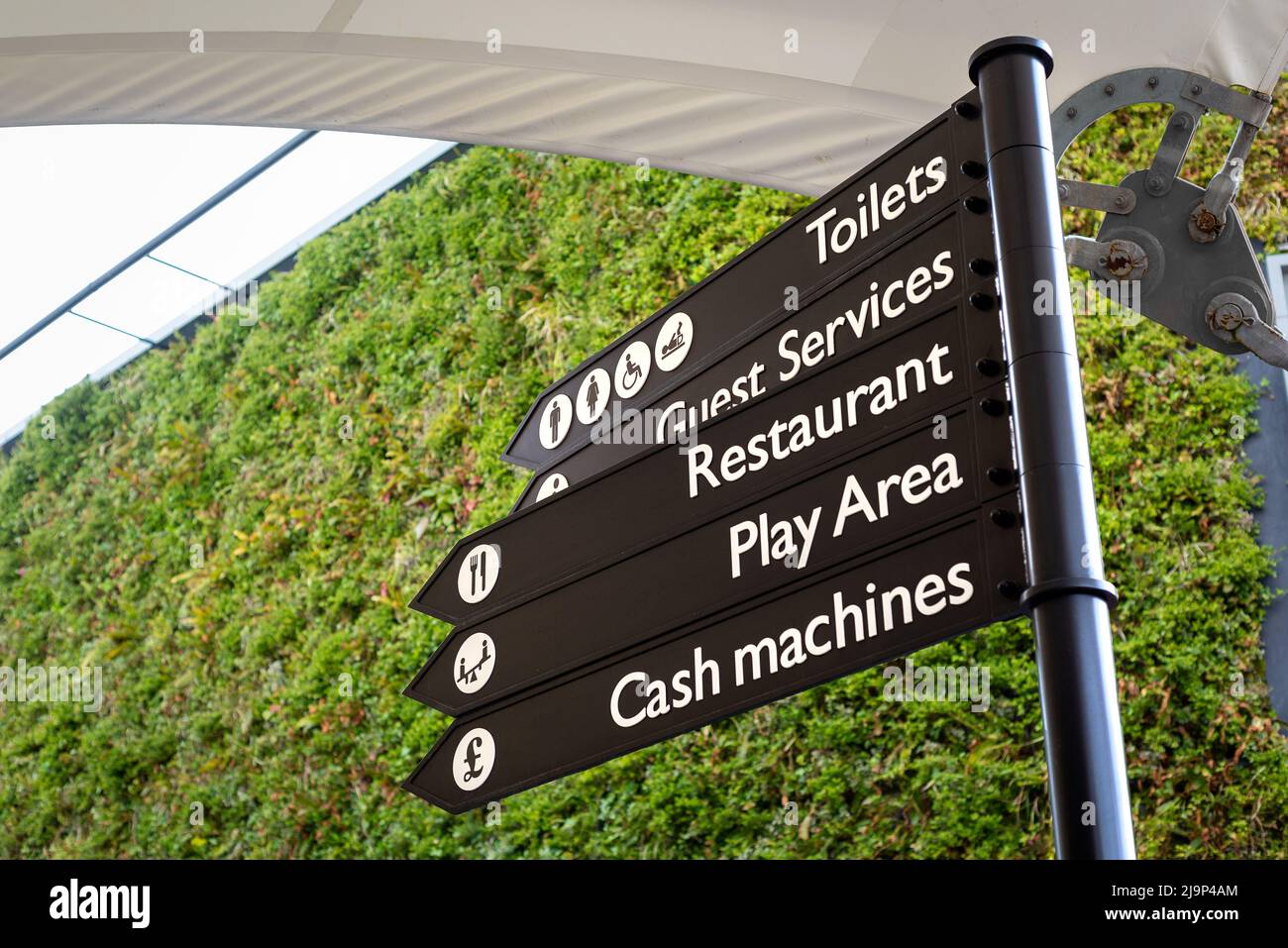 Wayfinder multi directional signage arrows at Ashford Outlet Center ...