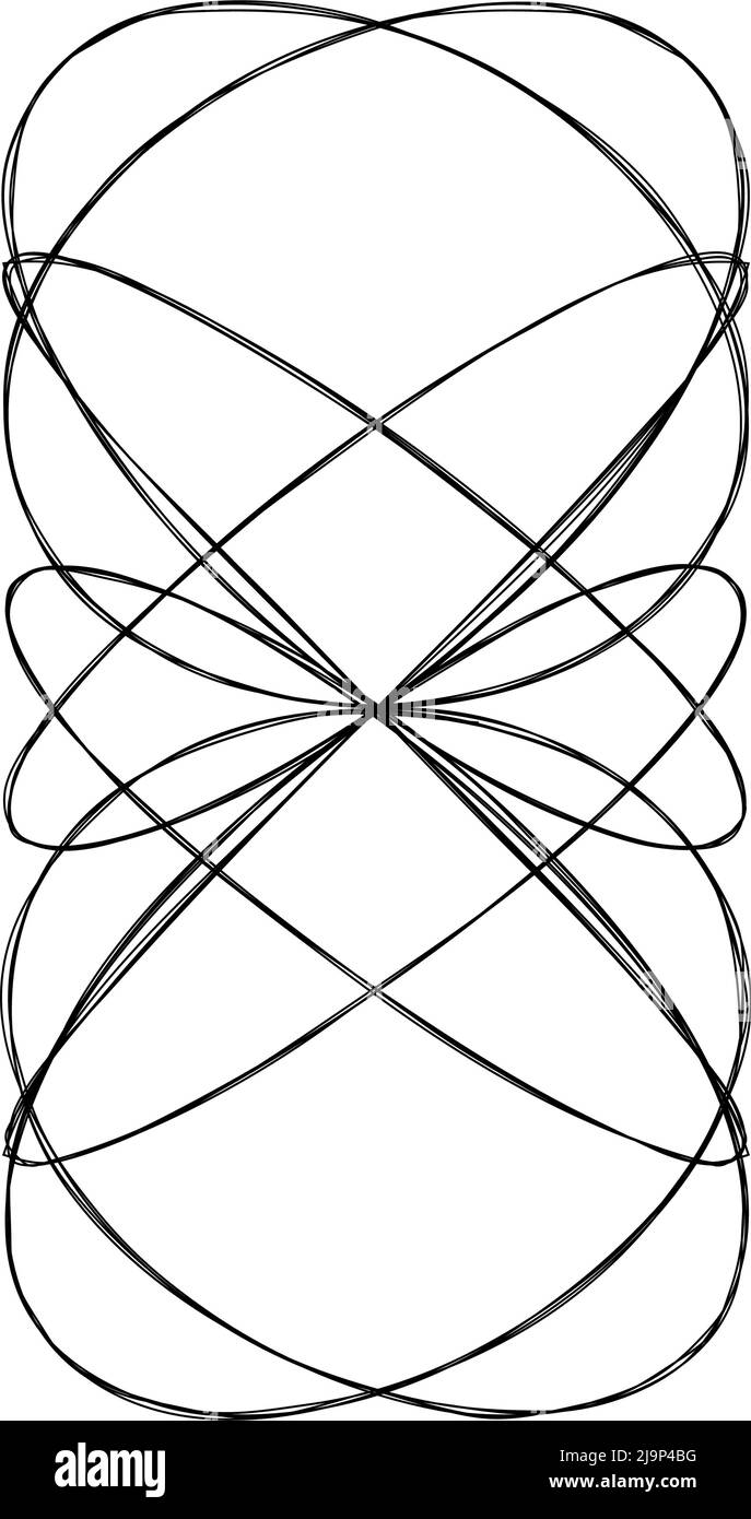 Abstract line drawing, line art formation, structure . Stock vector ...