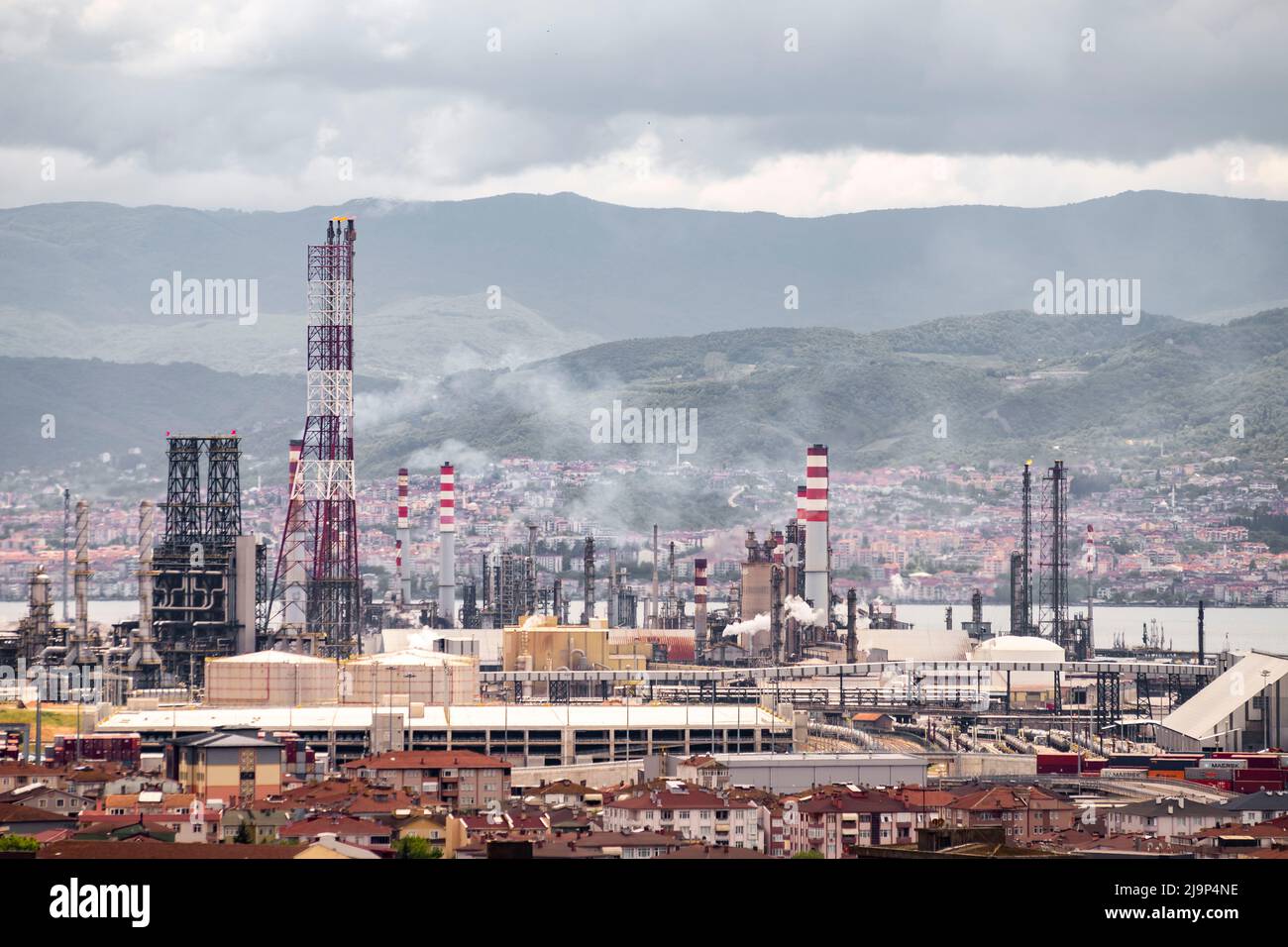 Turkey - May 19, 2022 : Tupras Izmit oil refinery, Tupras is Turkey's ...