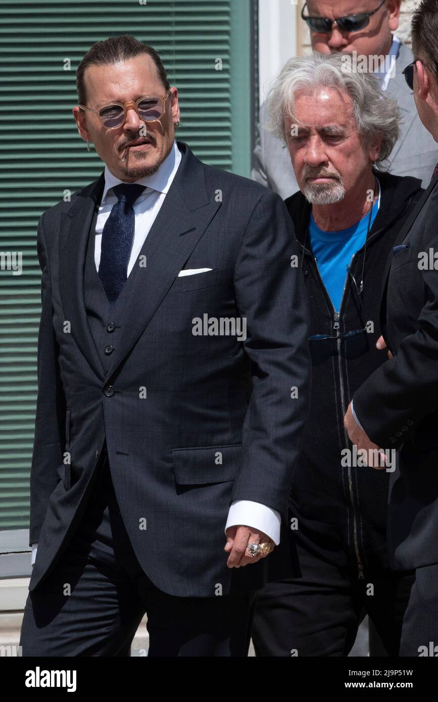 Celebrity therapist Beechy Colclough, 73, walks with Johnny Depp during ...