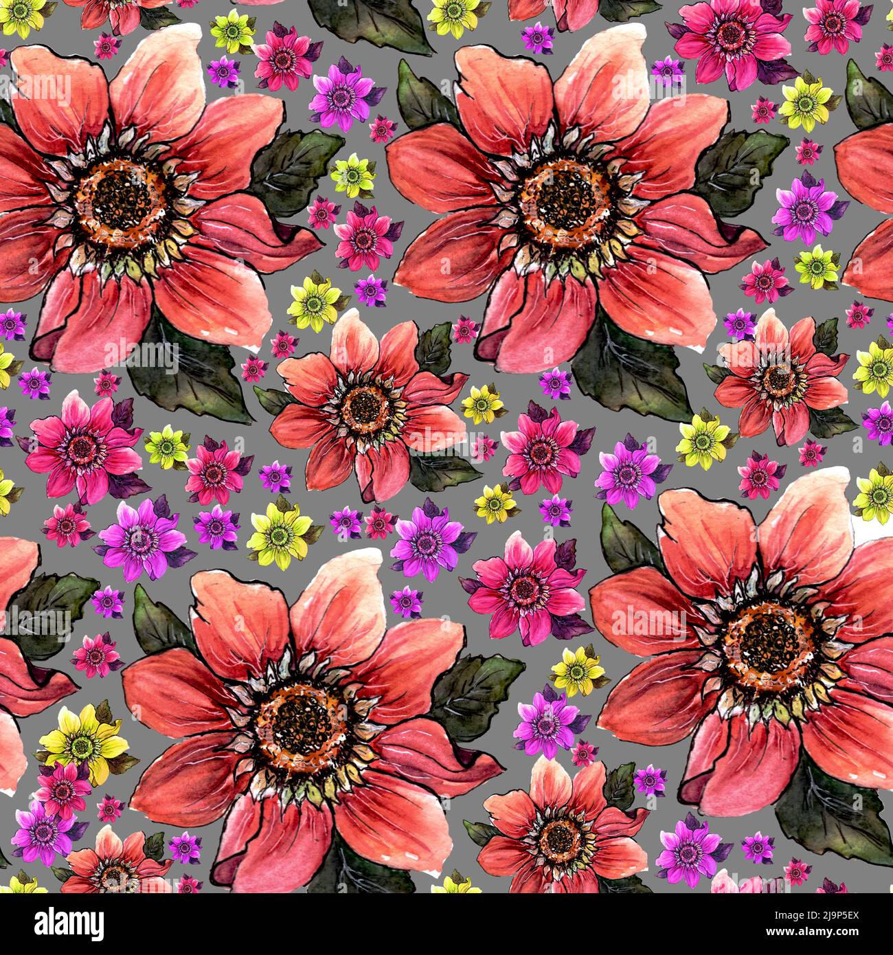 Dahlia Flower Pattern