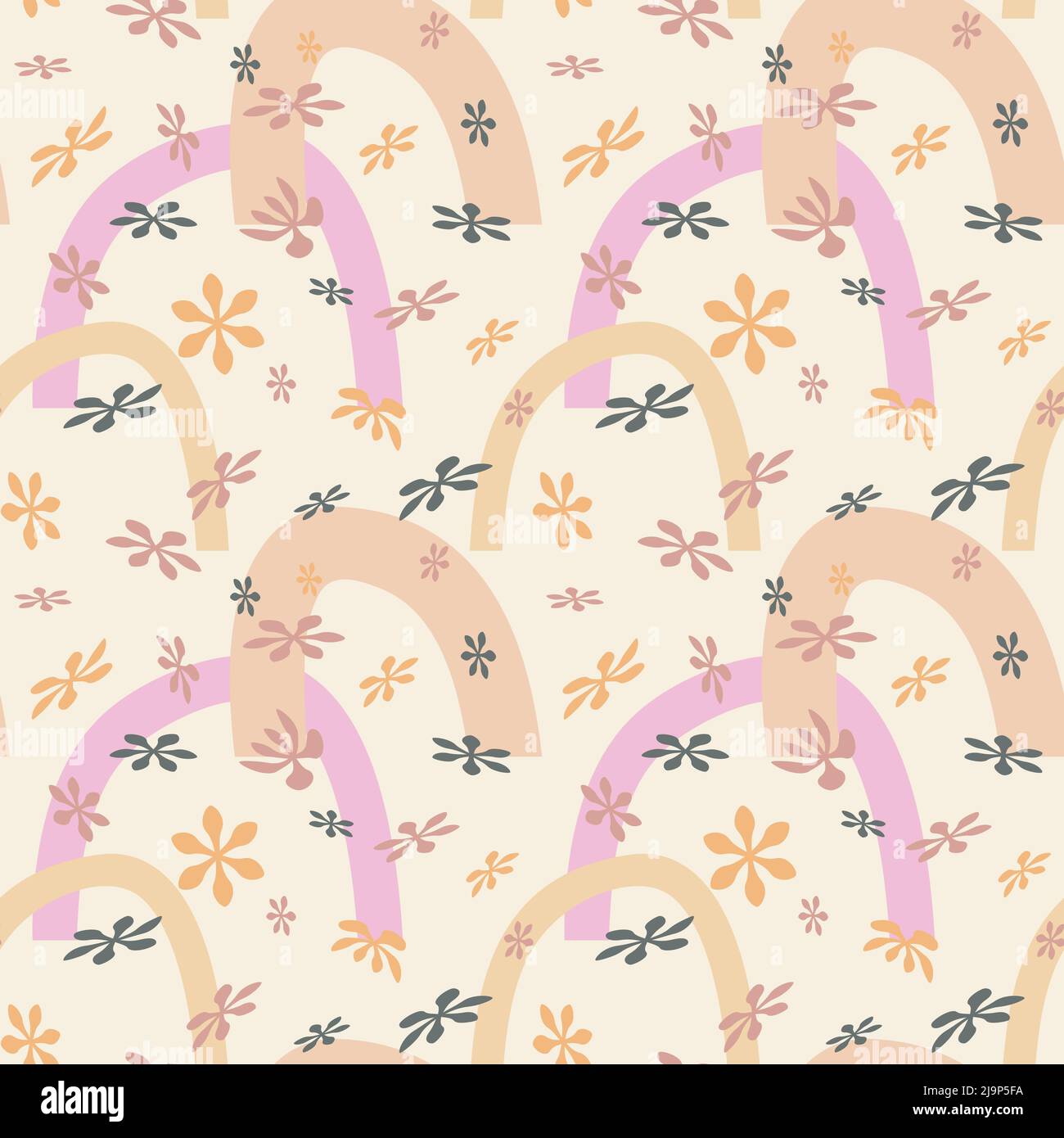 Pastel paper flower cream Stock Vector Images - Alamy