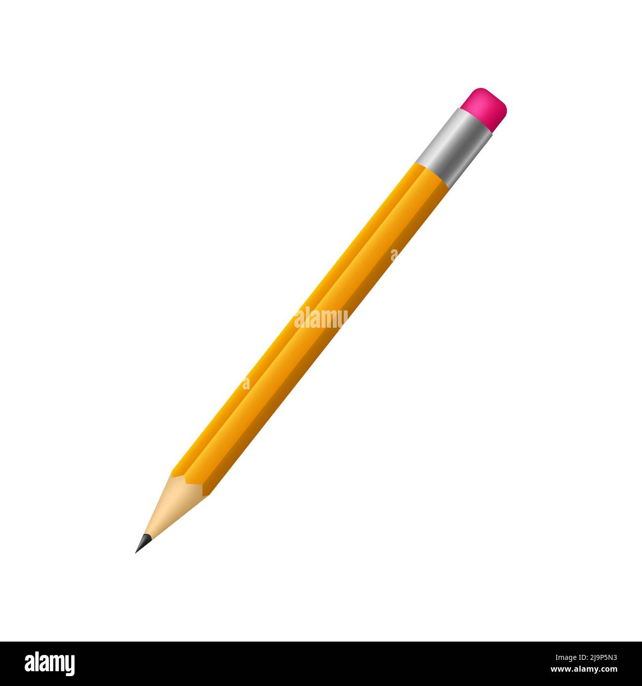 Graphic Pencil. 3D Item on White Background. Vector illustration Stock ...