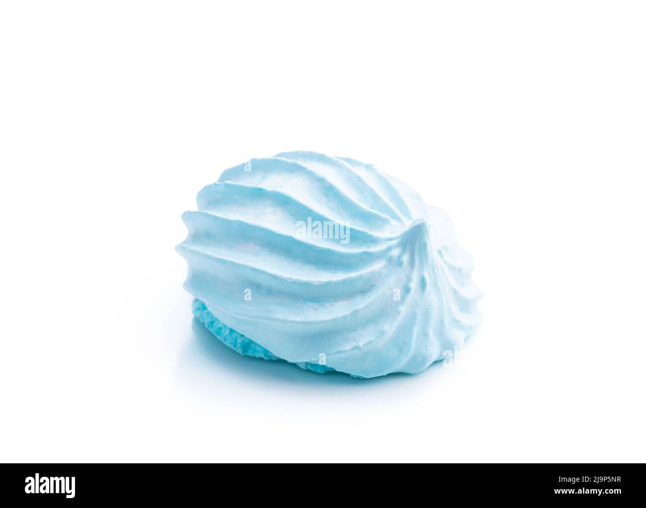 Blue colored meringue pack isolated on white Stock Photo - Alamy