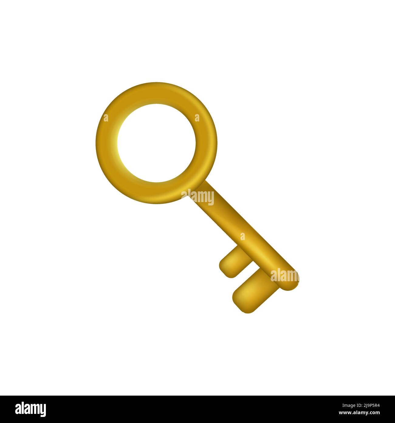 Golden Key. 3D Isolated Item. Vector illustration Stock Vector Image ...