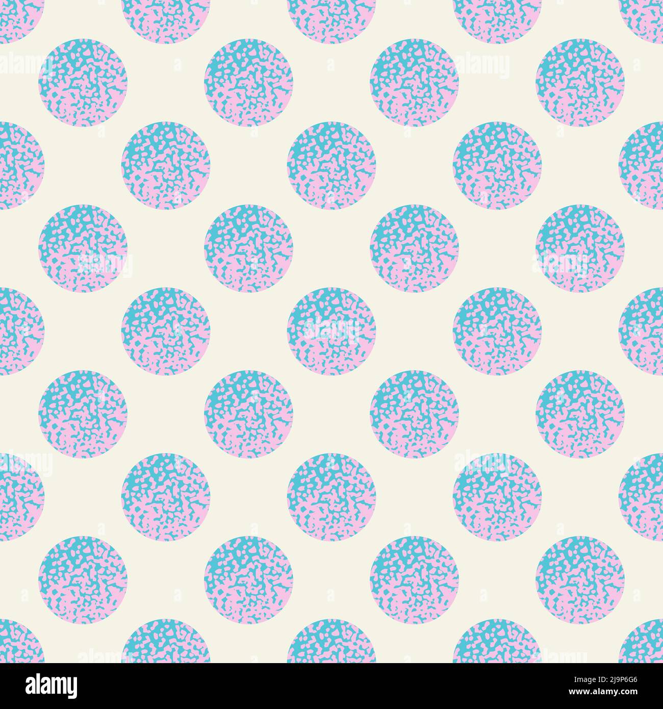 Pink and blue seamless polka dot pattern vector Stock Vector Image ...