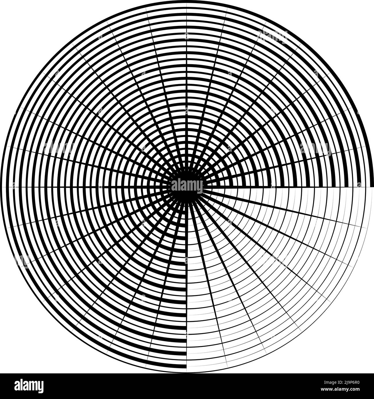 Converging radial, circular lines element. Stock vector illustration ...