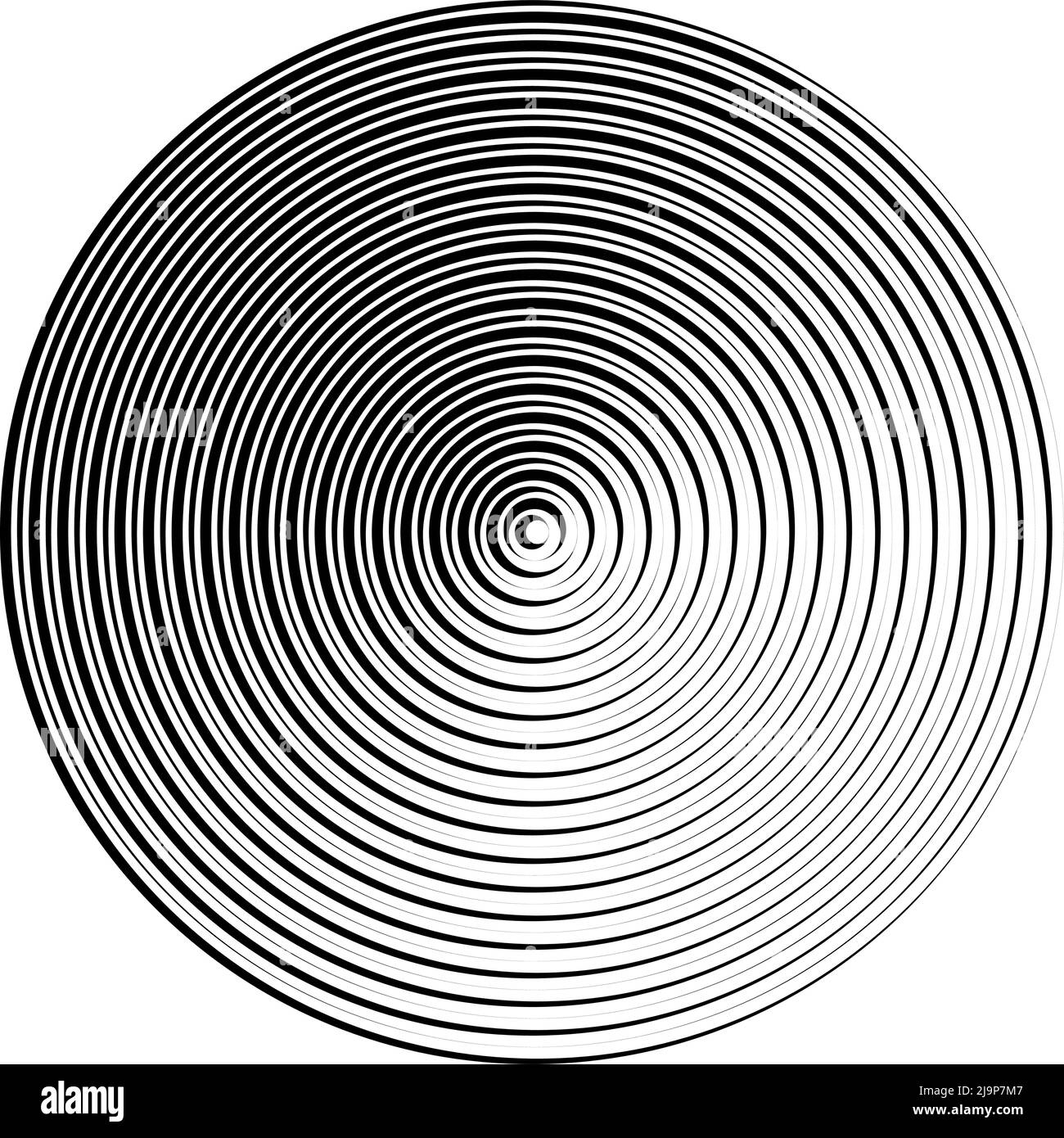 Converging radial, circular lines element. Stock vector illustration ...