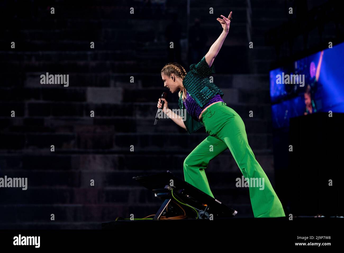 Italian singer Emma Marrone performs live at Arena di Verona Featuring ...