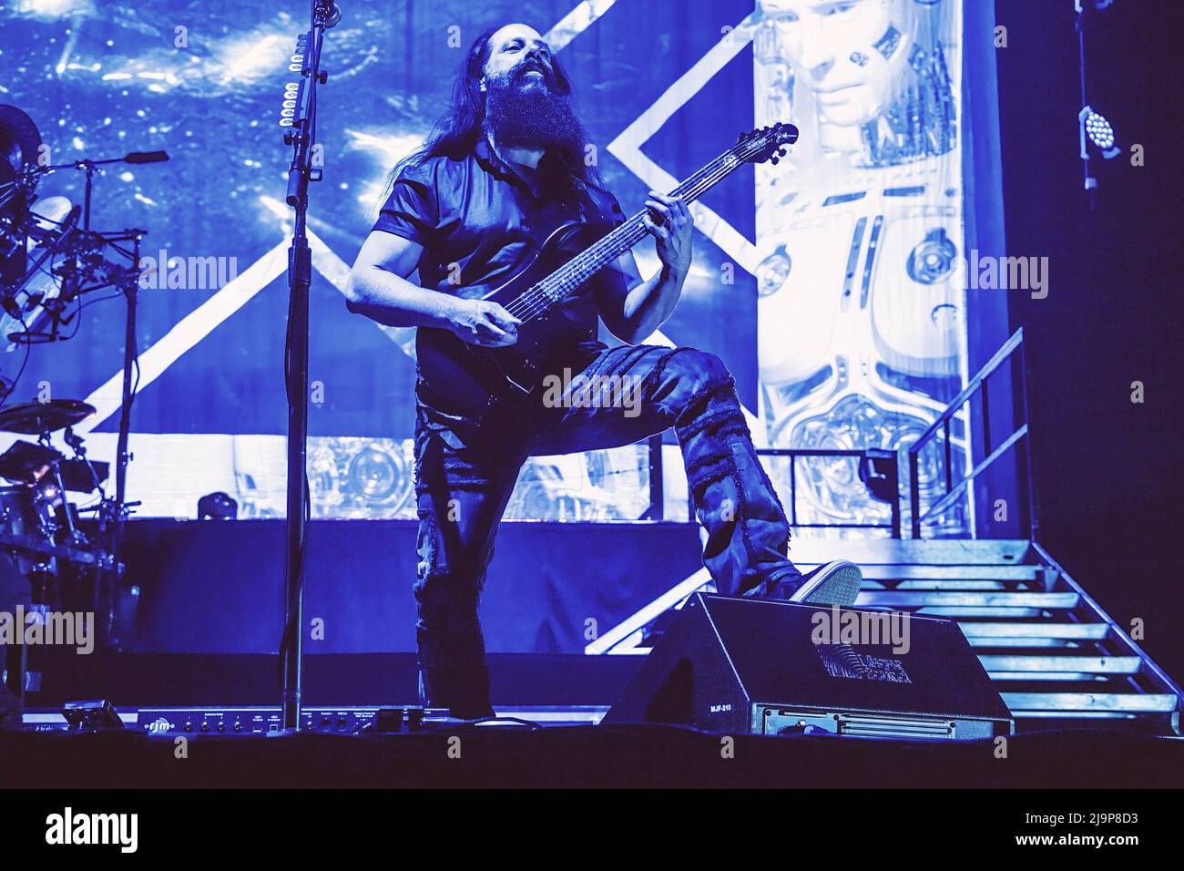 John Petrucci performs on stage with his band Dream Theater at Palazzo ...