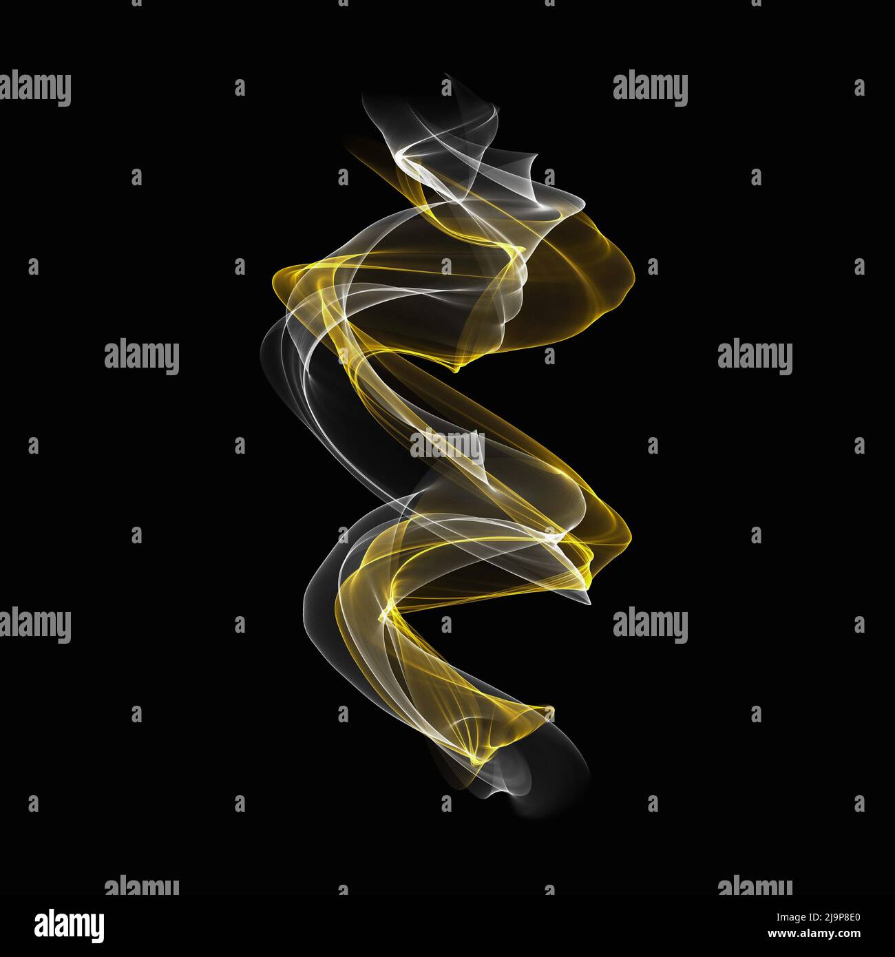 Abstract transparent figure. Aerial flying flame, smoke, bright colored ...