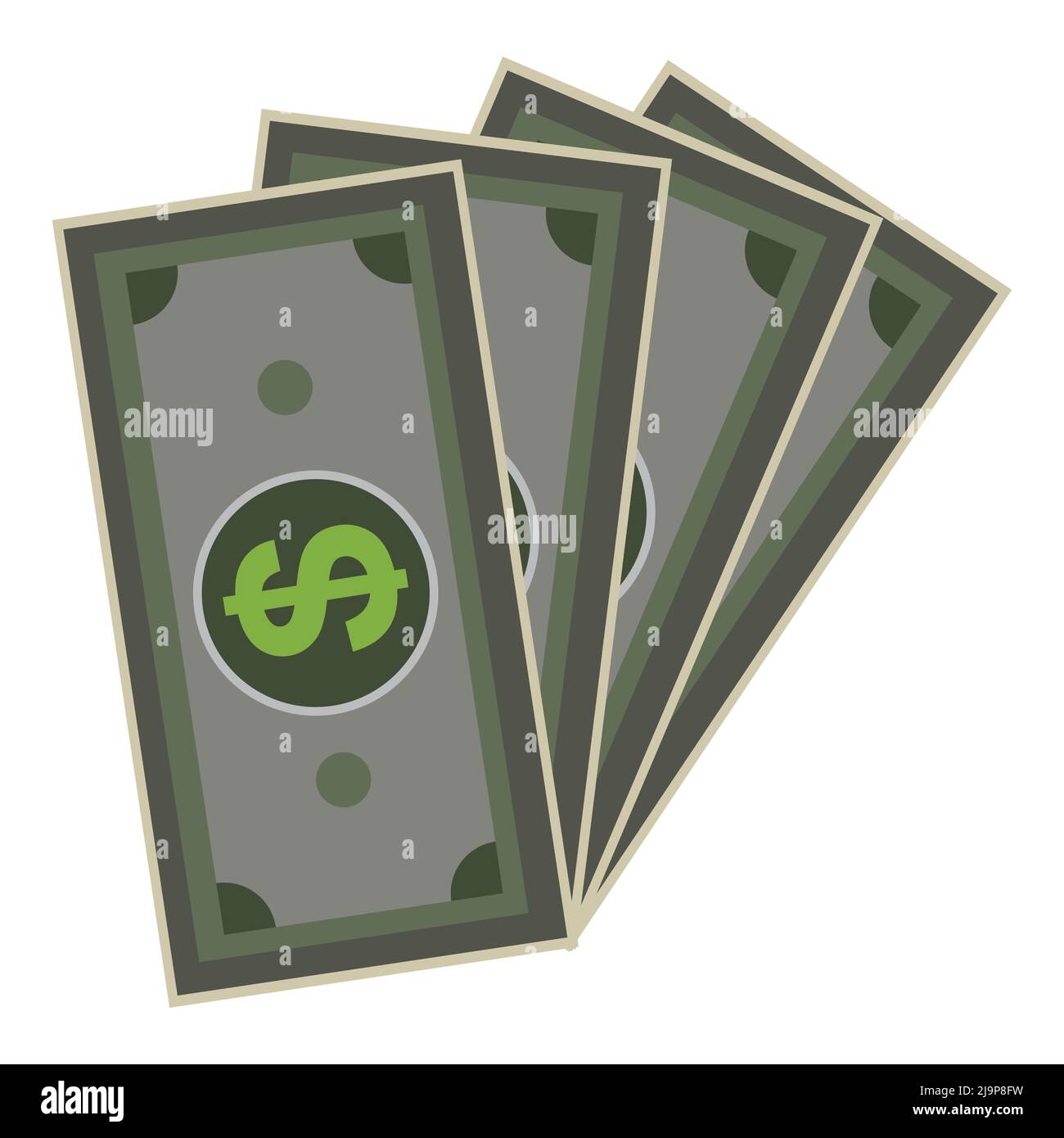 dollar money vector. on white background Stock Vector Image & Art - Alamy