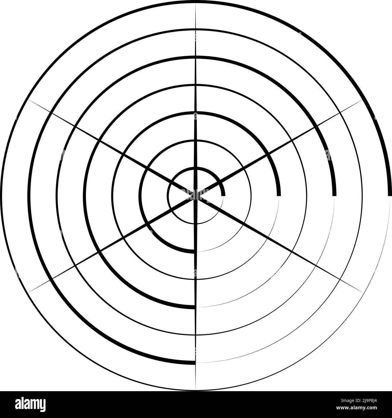 Converging radial, circular lines element. Stock vector illustration ...