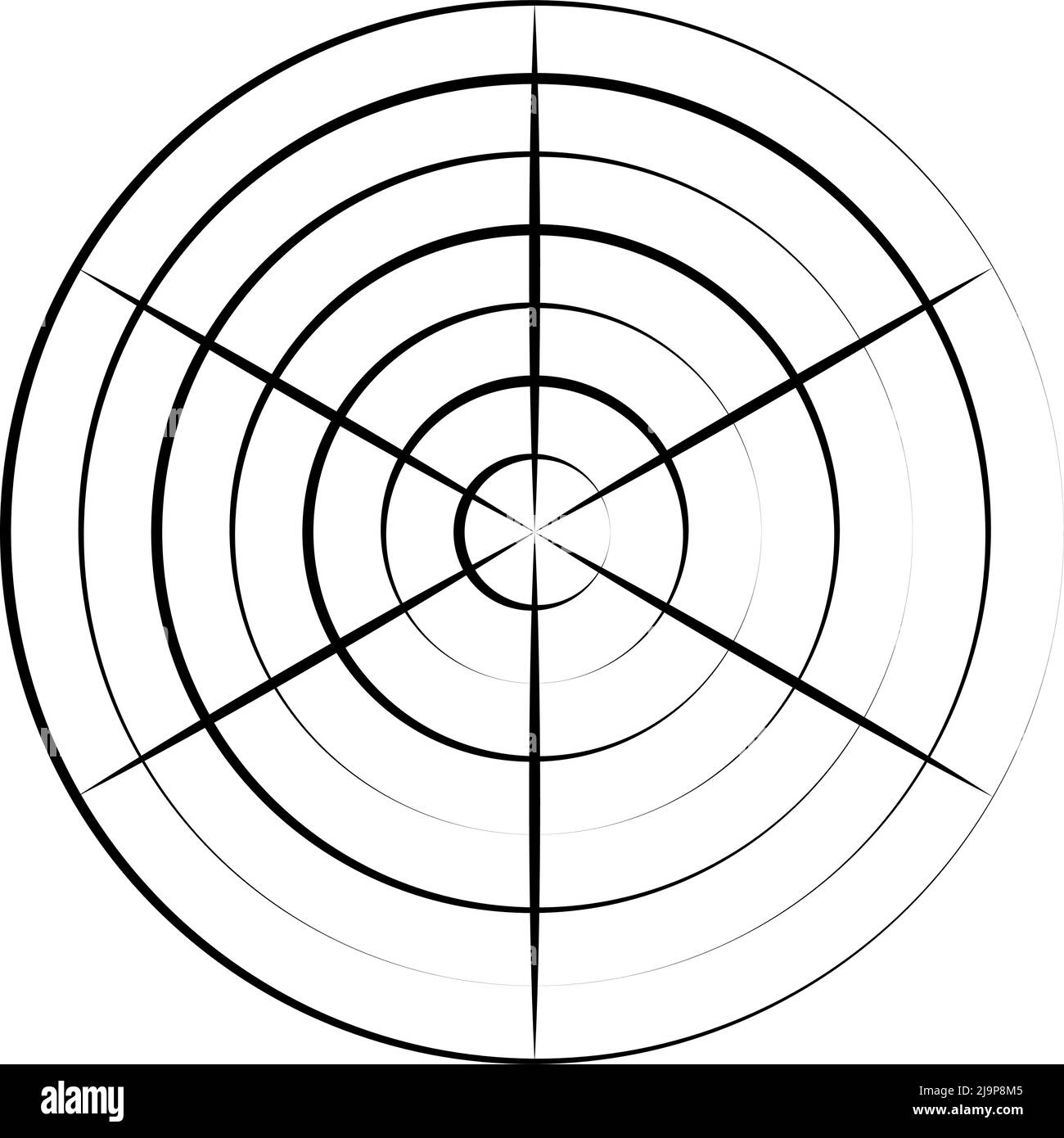 Converging radial, circular lines element. Stock vector illustration ...