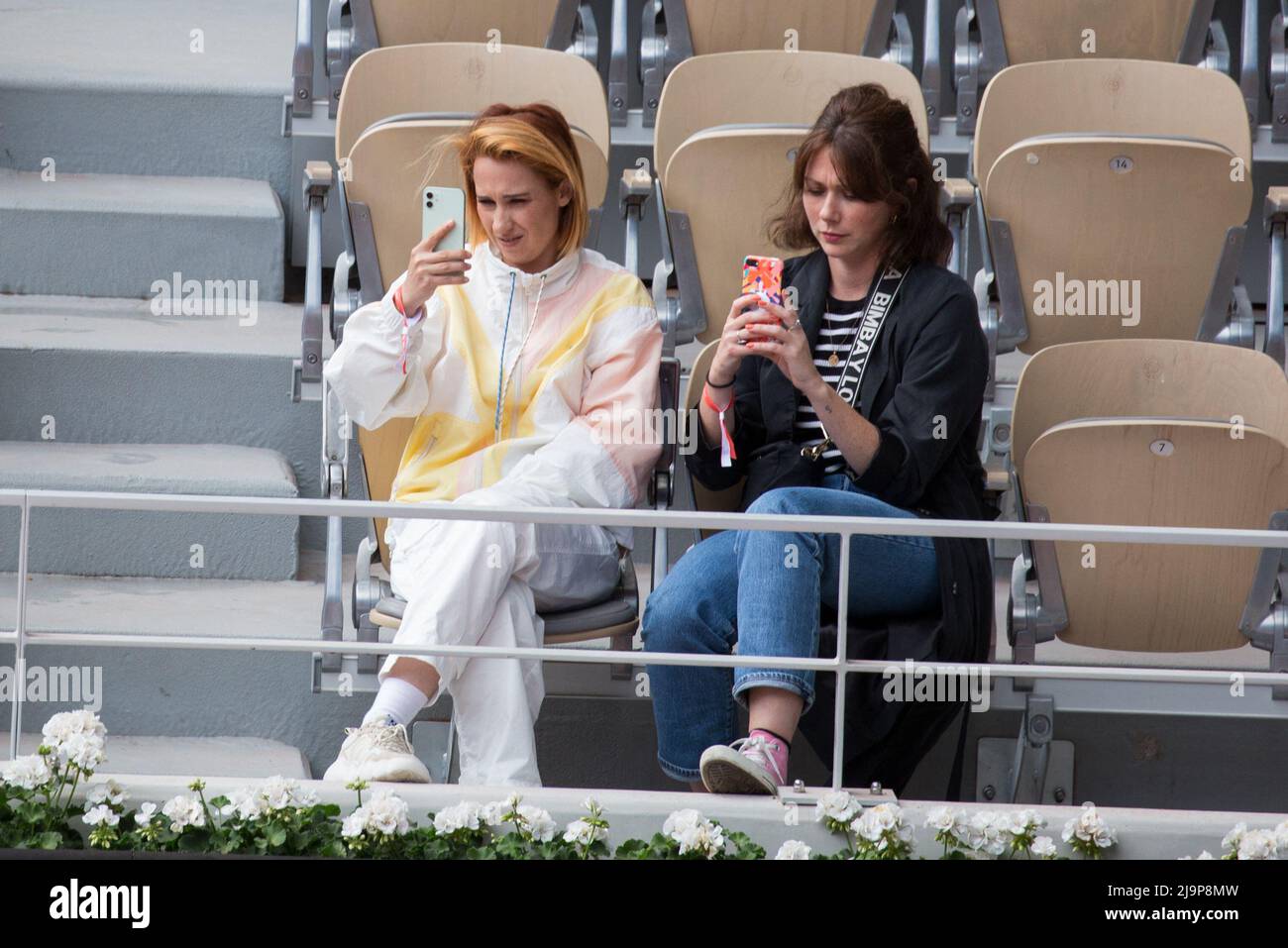 Oceane Colom aka Suzane in the stands during Roland Garros 2022 on May ...