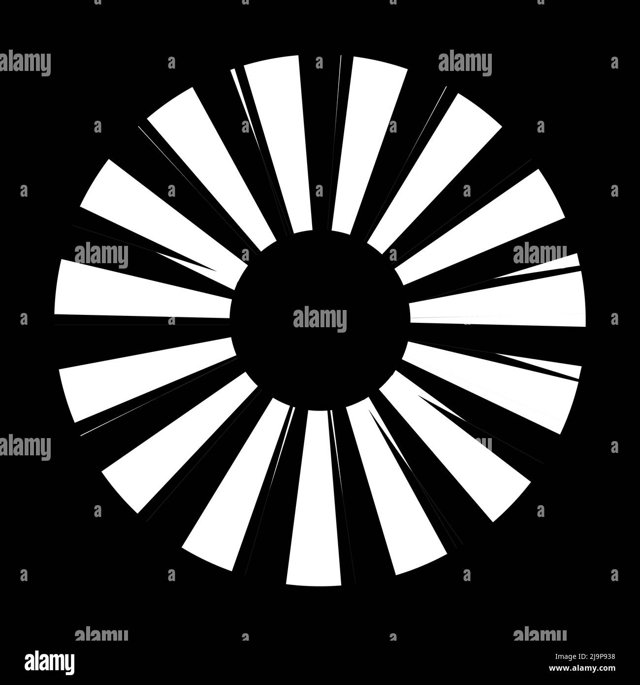 Geometric circle element with dashed lines. Radial, radiating element ...