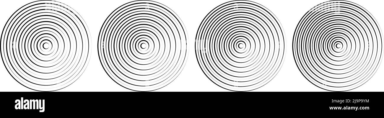 Converging radial, circular lines element. Stock vector illustration ...