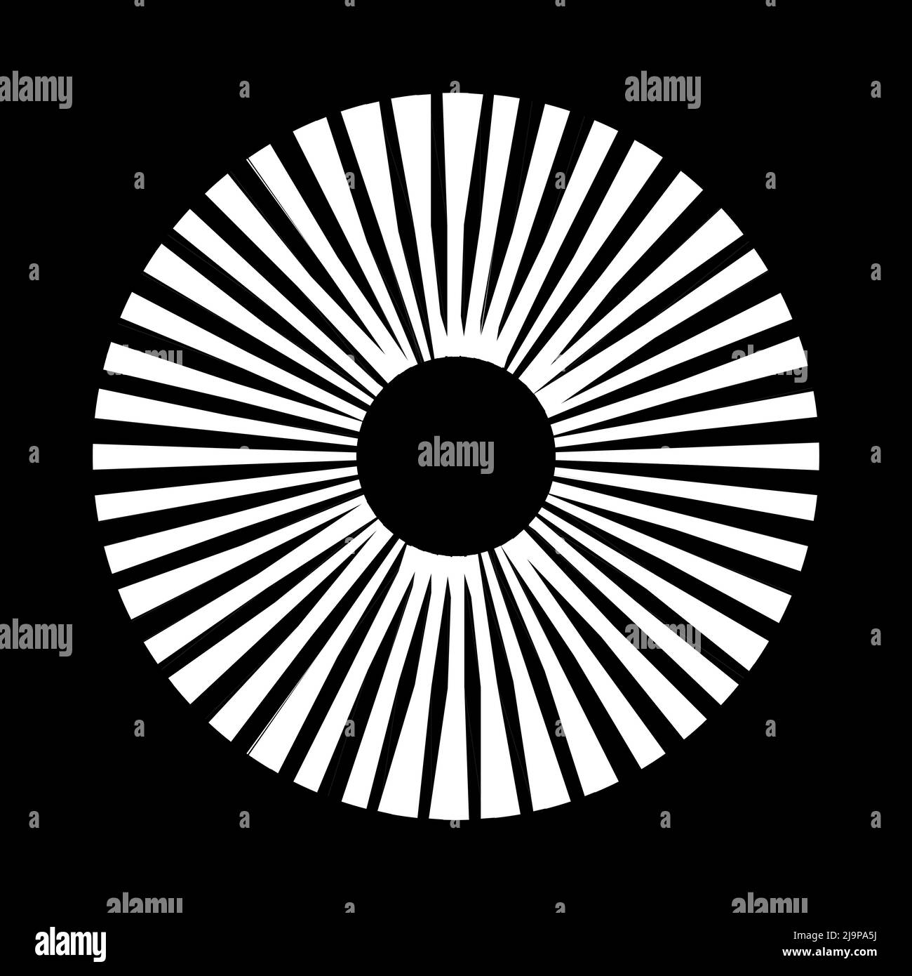 Geometric circle element with dashed lines. Radial, radiating element ...