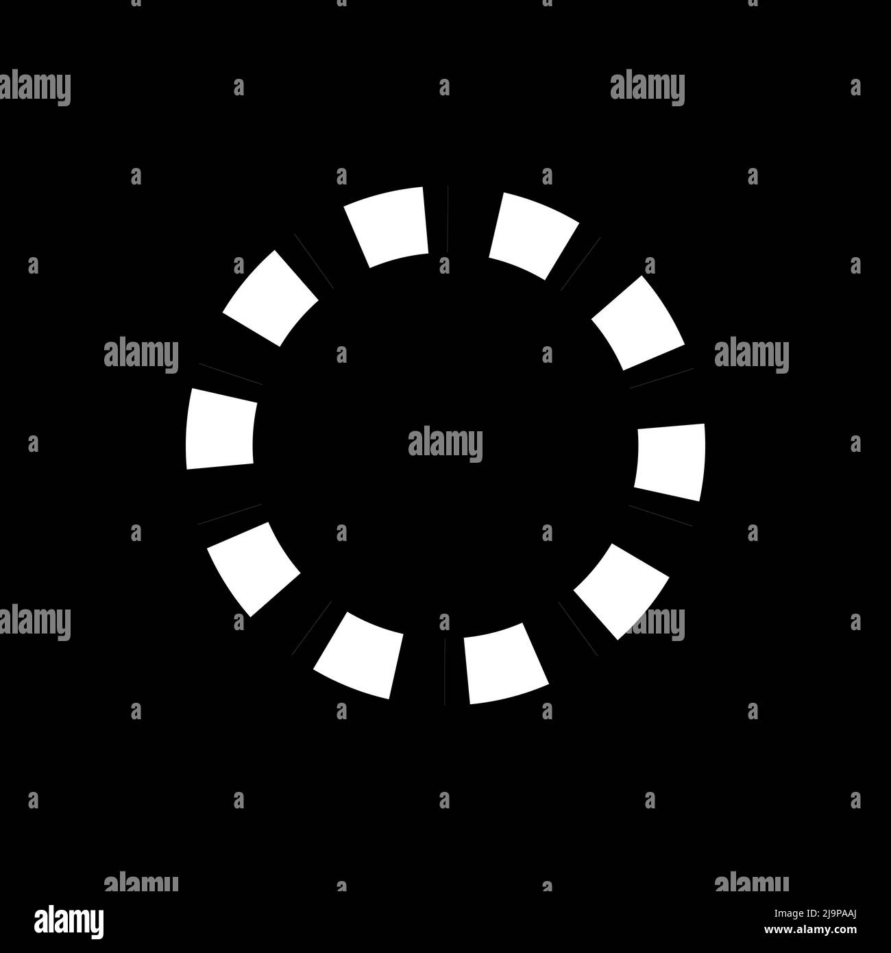 Geometric circle element with dashed lines. Radial, radiating element ...