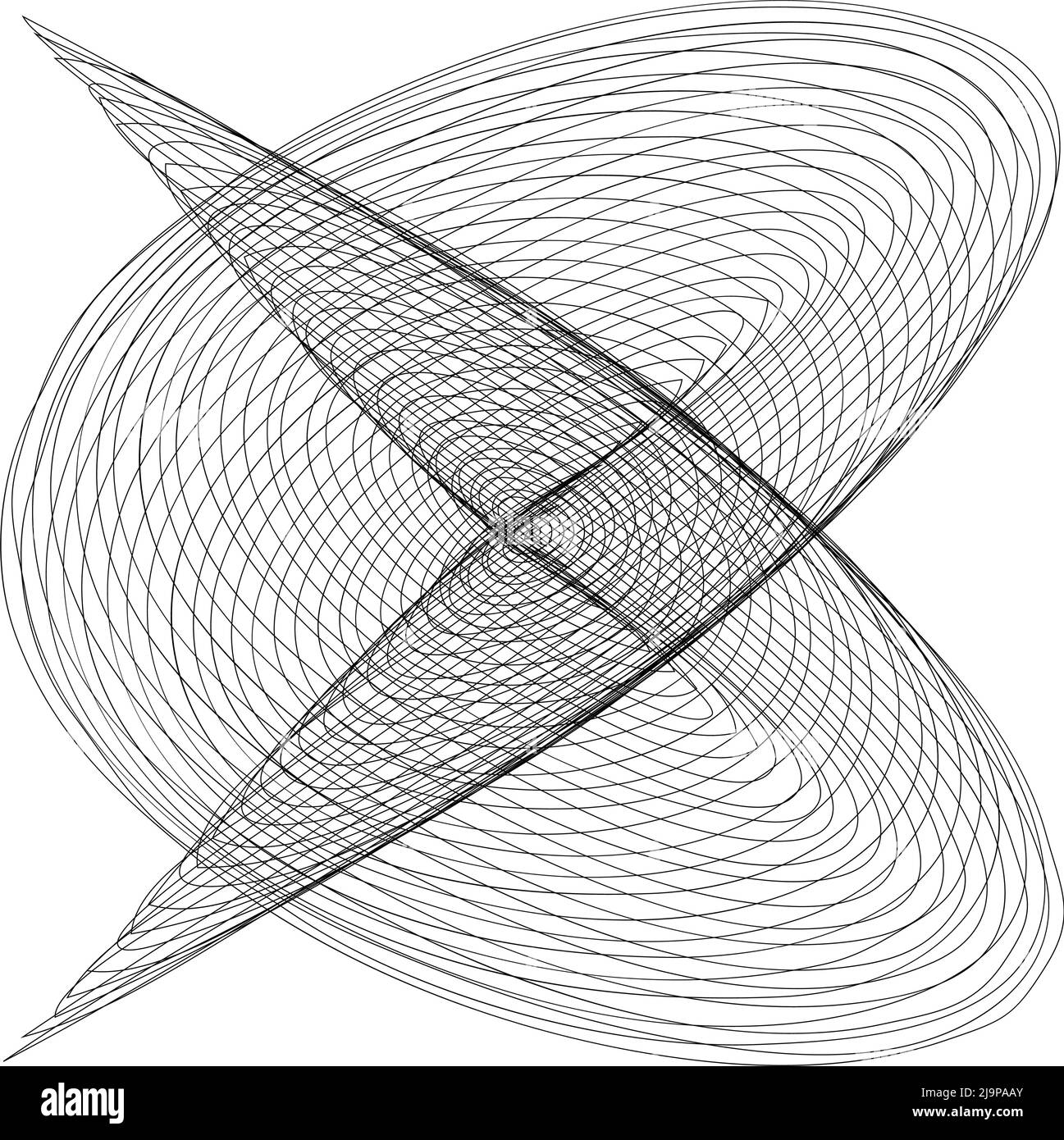 Abstract line art drawing element. Stock vector illustration, clip-art ...
