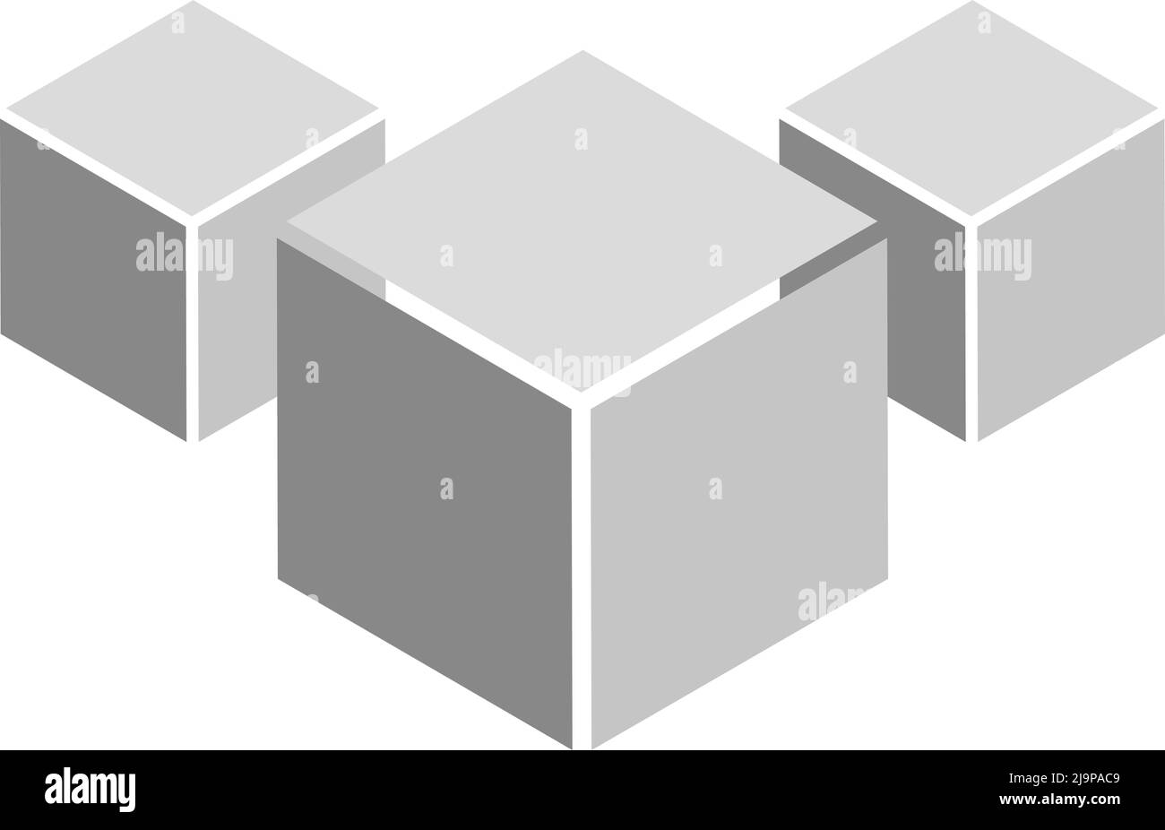 Isometric Cube Element Icon Cubist Abstract 3d Shape Stock Vector Illustration Clip Art