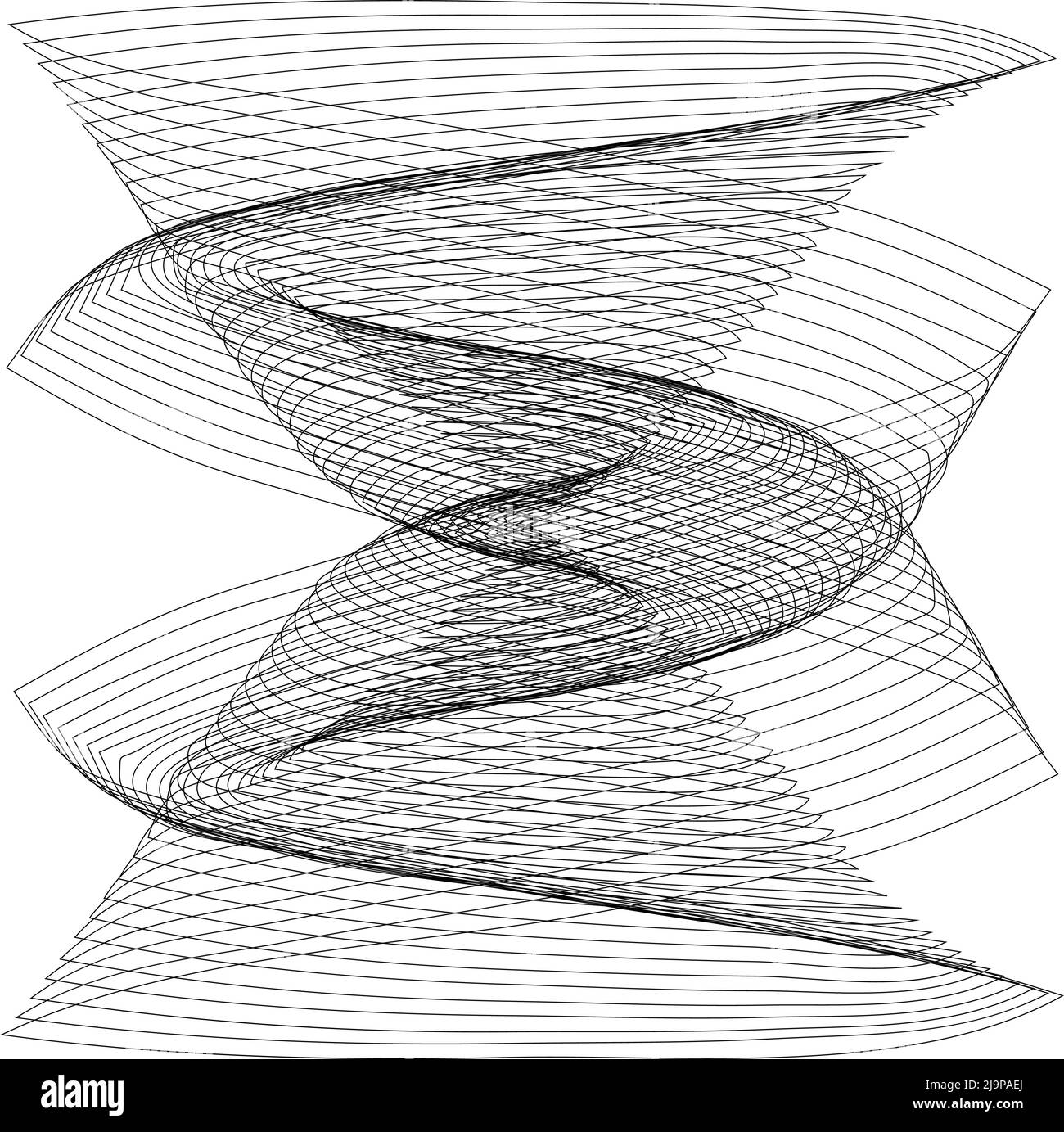 Abstract line art drawing element. Stock vector illustration, clip-art ...