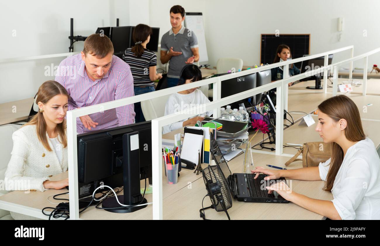 Working process in modern office Stock Photo - Alamy
