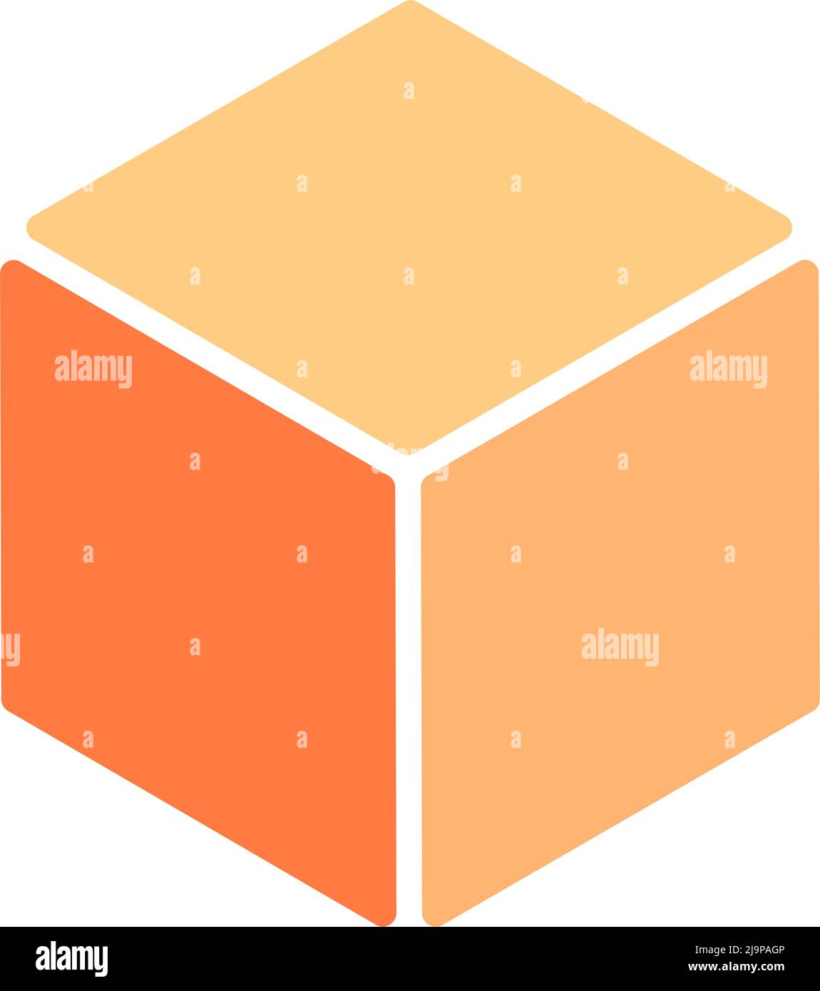 Isometric Cube Element Icon Cubist Abstract 3d Shape Stock Vector Illustration Clip Art