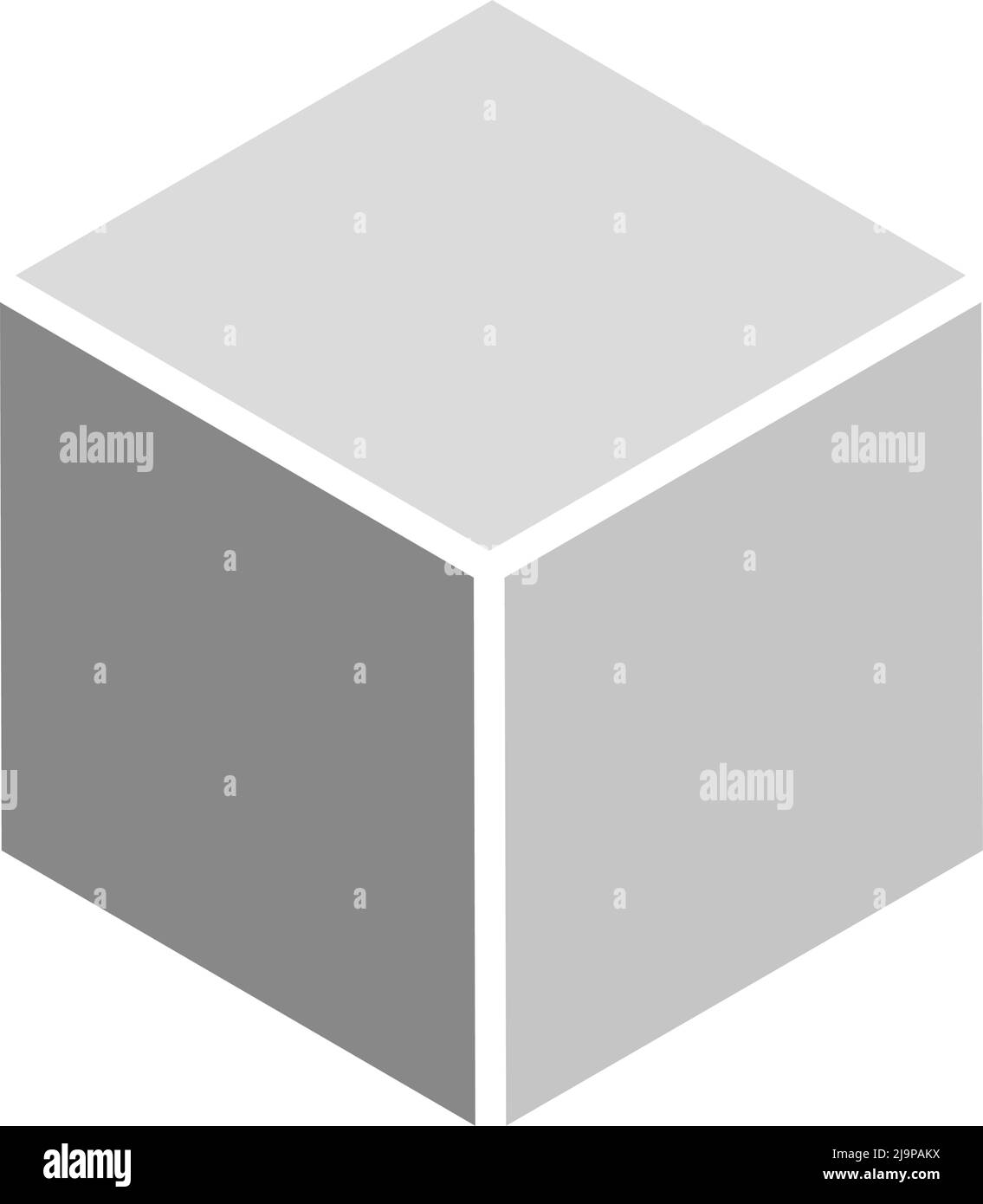 Isometric cube element, icon. Cubist abstract 3d shape. Stock vector ...